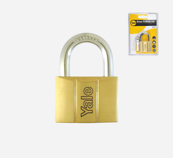 YALE SOLID BRASS PADLOCK 40mm V140.40 Mackun Hardware - Mackun Hardware